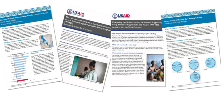 Introducing DHS Program Analysis Briefs - The DHS Program Blog