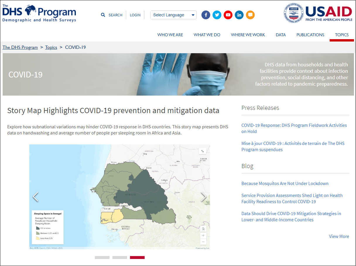 COVID-19 and The DHS Program: A New Web Hub for Up-to-Date Information ...