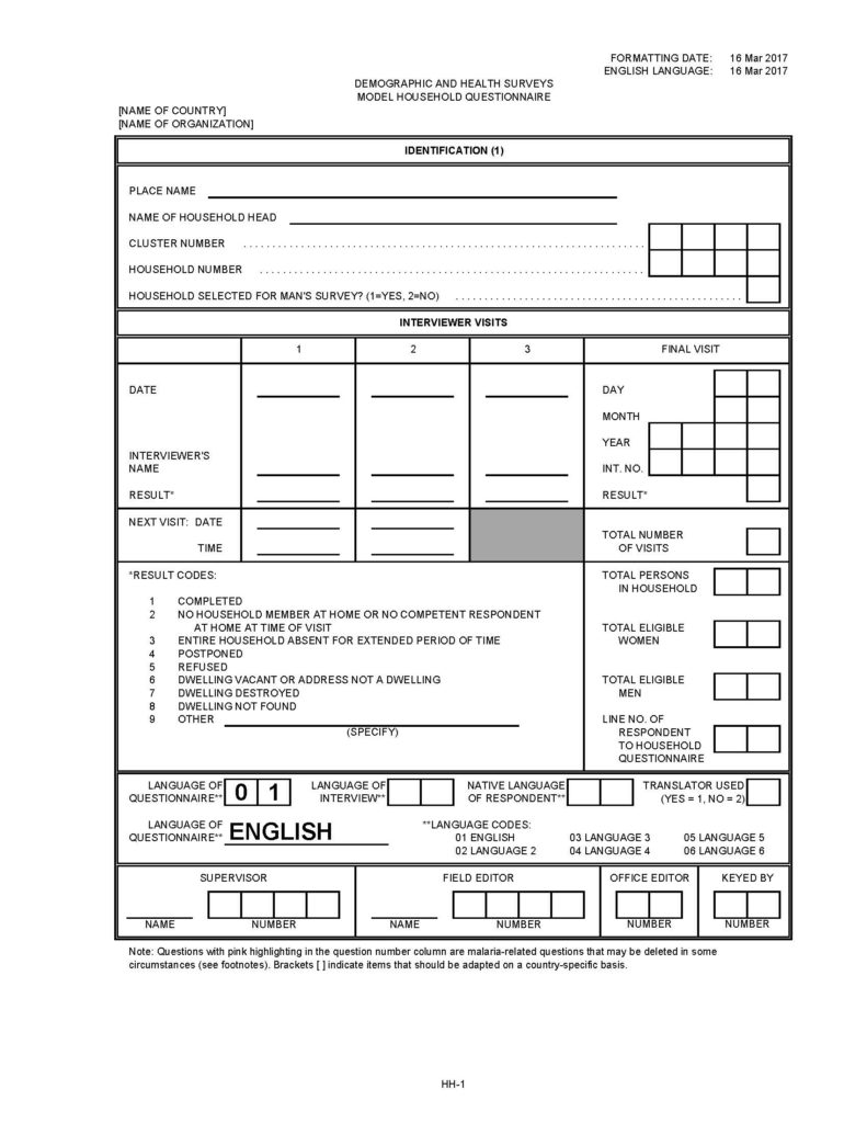 Model Questionnaire Review Portal Now Open - The DHS Program Blog
